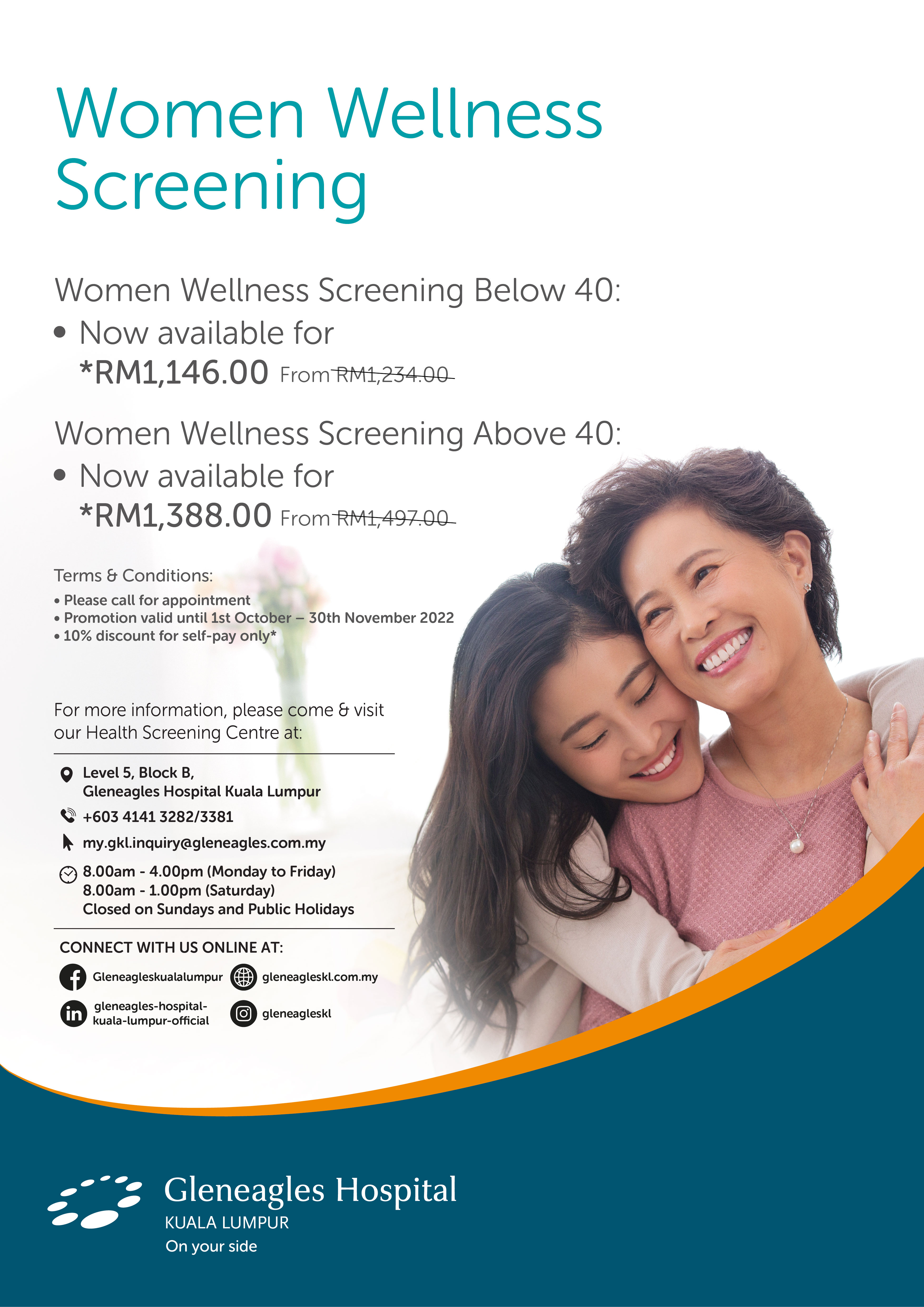 Women's Wellness Screening Package | Gleneagles Hospital Kuala Lumpur
